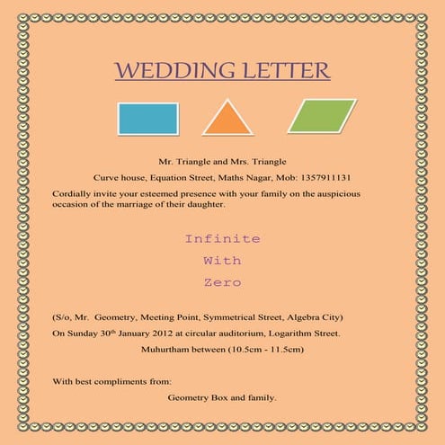 A wedding letter | PDF