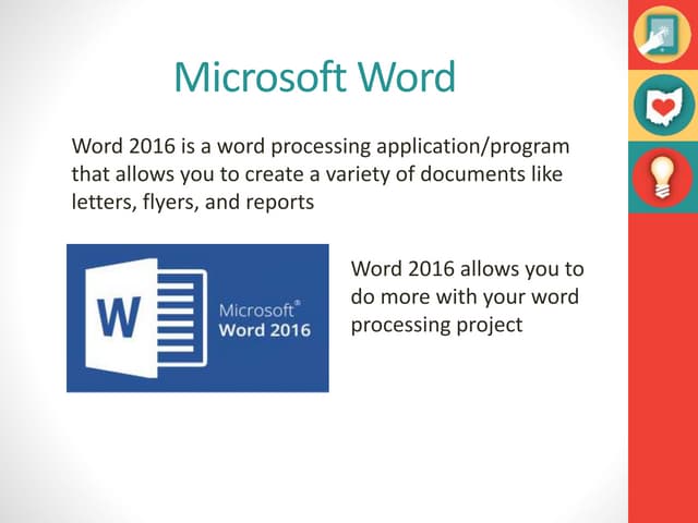 Ict word (2016) presentation | PPTX