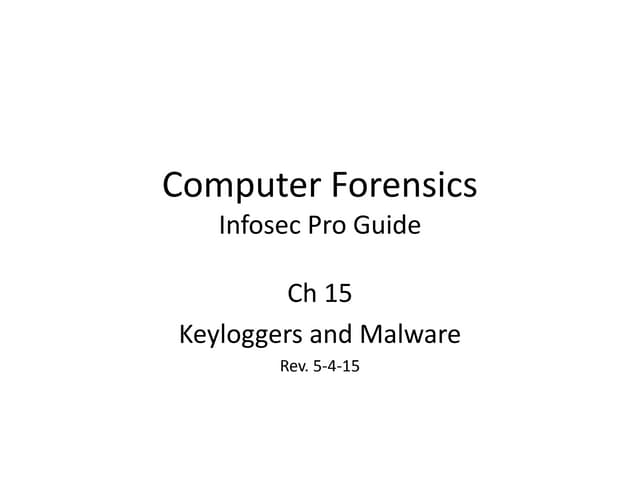 Malware Forensics Ppt
