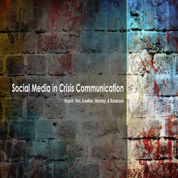 Social Media in Crisis Communication | PDF