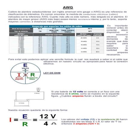 Tabla de-equivalencias-awg-a-mm2 | PDF