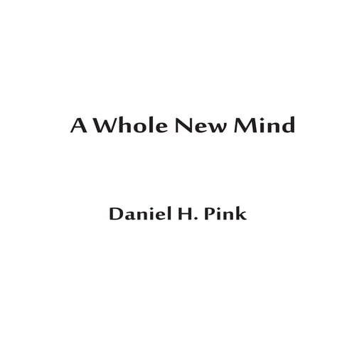 A Whole New Mind | PDF