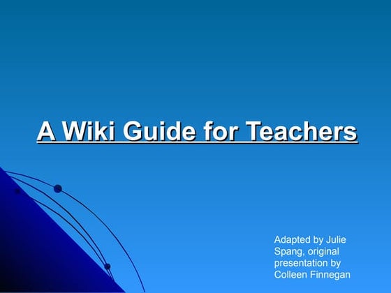 Using Wikis in the Classroom | PPT