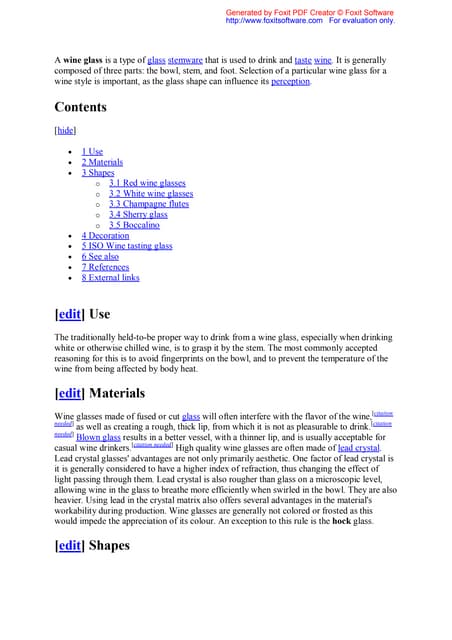 TYPES OF GLASSWARE USED IN RESTAURANT | PPTX
