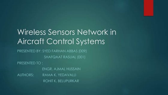 Application of wireless sensor networks to aircraft control and health ...