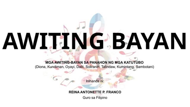 Awiting - Bayan | PPTX