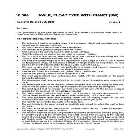 Awlr, float type with chart (sw) | PDF