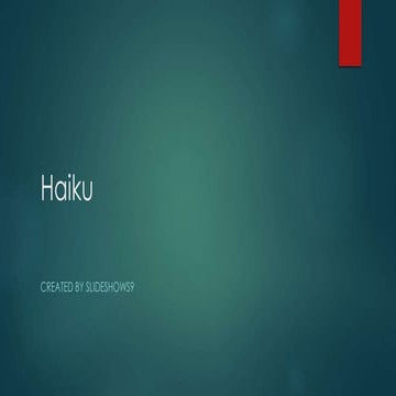 How to use haiku poetry | PPT