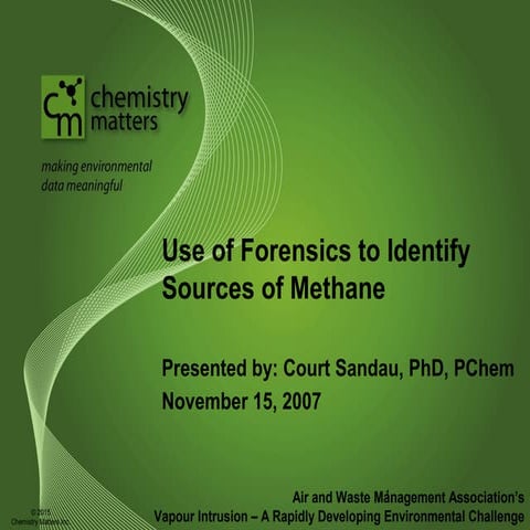 Methane forensics techniques for source allocation | PPT | Chemistry ...
