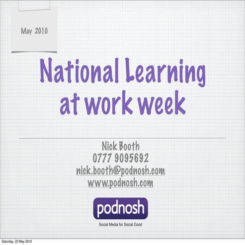 National Learning at work week AWM | PDF | Technology & Computing