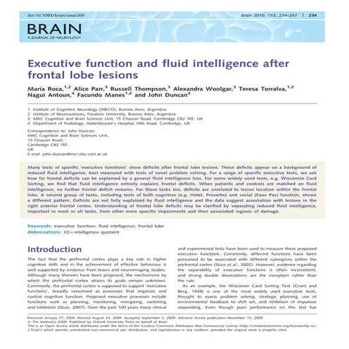 The neural correlates of executive function | PPTX