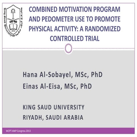 Motivational program to promote physical activity | PPTX