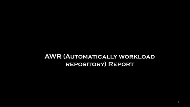 Howtoreadanduseoracleawrreportpptx Databases Computer 8766