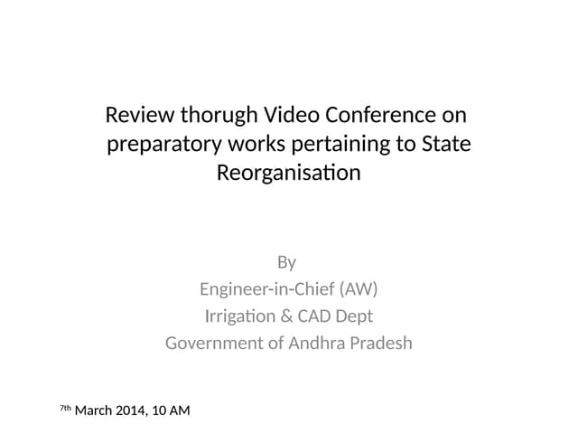 Preparatory Works Pertaining to State Reorganisation | PPT Preparatory Works Pertaining to State Reorganisation | PPT