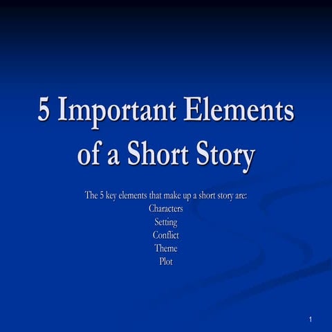 A_ writing _Elements of a Short Story.ppt