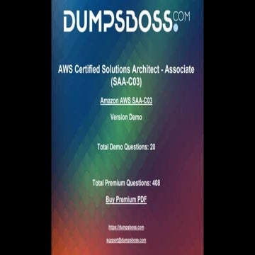 AWS AWS Certified Solutions Architect - Associate Certification SAA-C03 Exam | PPT