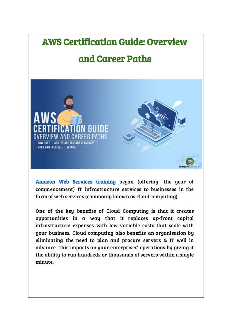 Aws certification guide overview and career paths