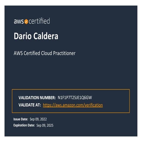 AWS Certified Cloud Practitioner Certificate | PPT