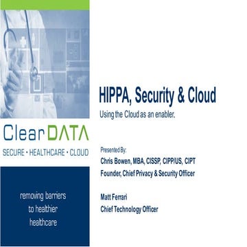 HIPAA Compliant Cloud Computing, An Overview | PDF
