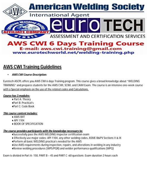 AWS D1.1 4G Welding Certification | PDF