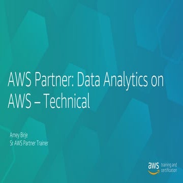 Aws Data Analytics On Aws Pdf Cloud Computing Internet