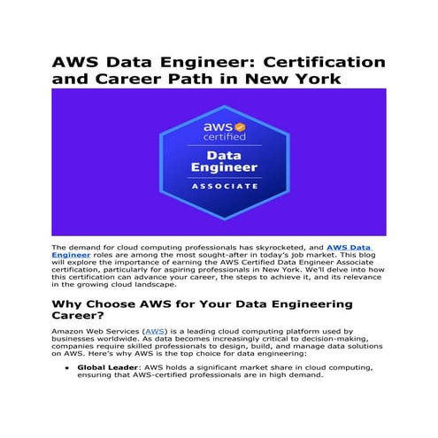 AWS Data Engineer_ Certification and Career Path in New York.docx