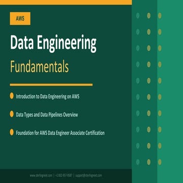 AWS Data Engineering Fundamentals | AWS Data Engineer Associate ...