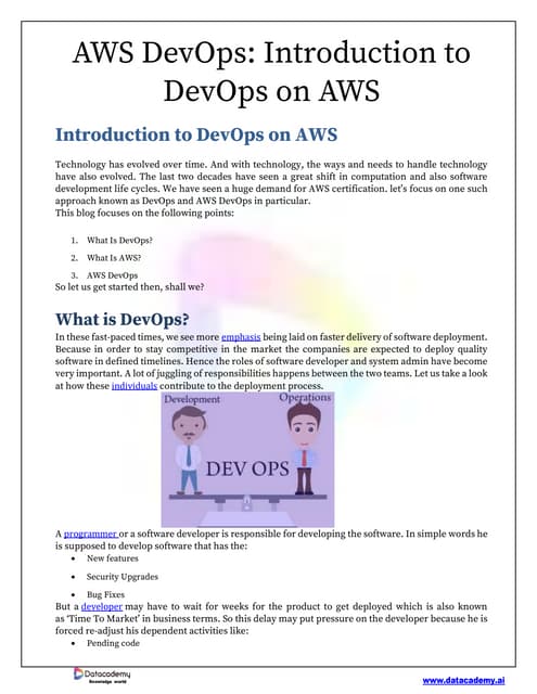 AWS DevOps Course | PPTX