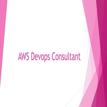 Aws Devops Consultant Amazonwebservices Ppt
