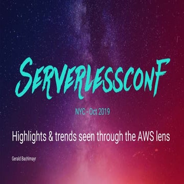 Aws Meetup Serverless Conf 2019 Nyc Ppt