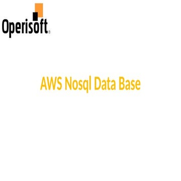 Amazon web services Nosql database.pptx
