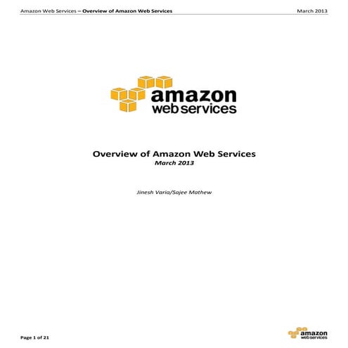 AWS Overview | PDF