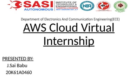 Basics AWS Presentation | PPTX | Cloud Computing | Internet