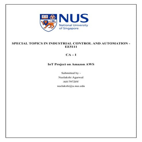 AWS IoT project | PDF