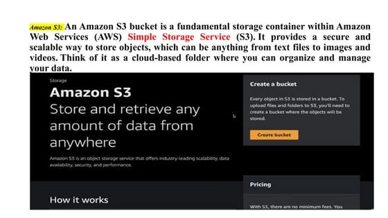 AWS Simple Storage Service (s3) | PPTX | Cloud Computing | Internet