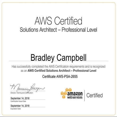 AWS SA Professional Certification | PDF