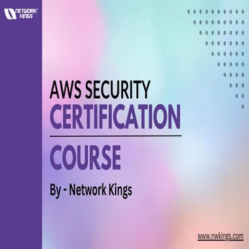 Aws Security Certification Network Kings Ppt
