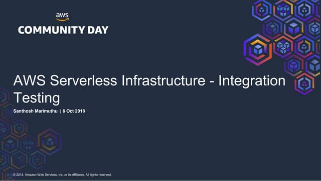 Aws Serverless Infrastructure Integration Testing Ppt