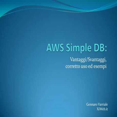 Aws Simple Db Ppt 