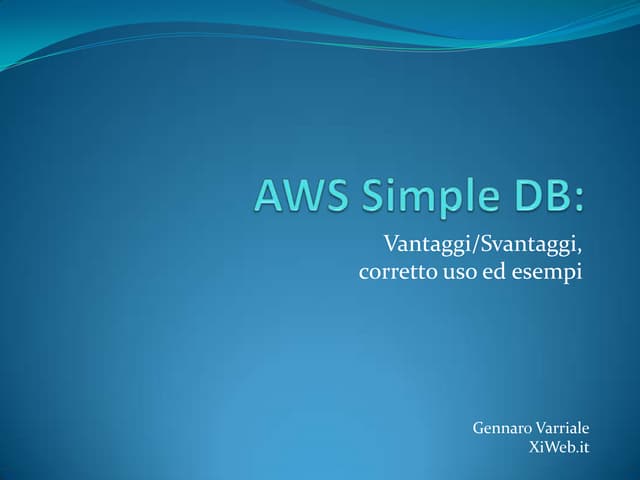Aws Simple Db Ppt