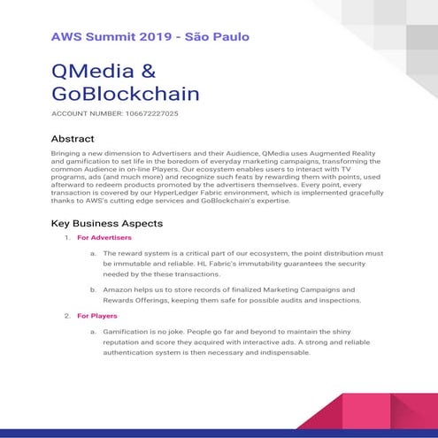 AWS Summit 2019 - Abstract.pdf | Cloud Computing | Internet