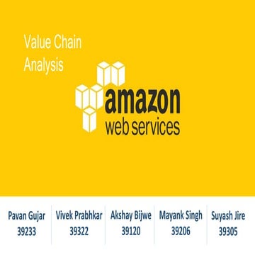 Amazon Web Services - Value Chain Analysis | PPTX