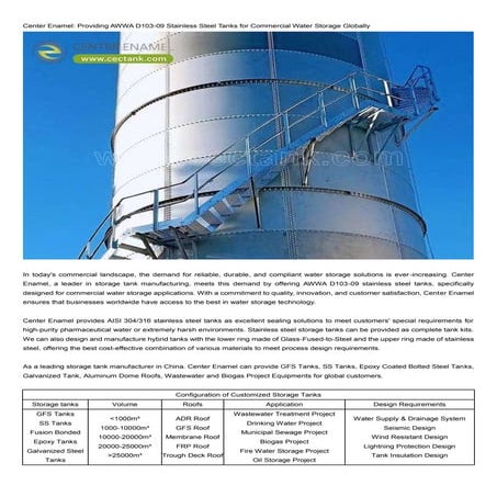 AWWA D103-09 stainless steel tanks for Commercial Water Tanks.docx