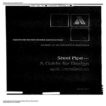 Awwa m11 1989-steel pipe-design and installation | PDF