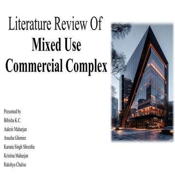 Comprehensive Literature Review on Mixed-Use Commercial Complex Design ...