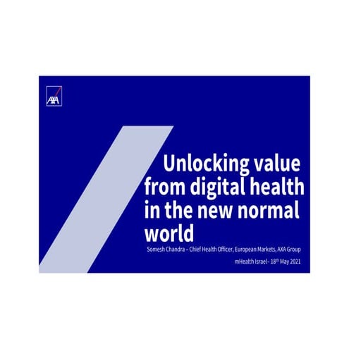 AXA Europe- Unlocking value from digital health | PDF