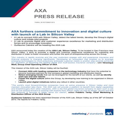 Axa pr 20131029 | PDF