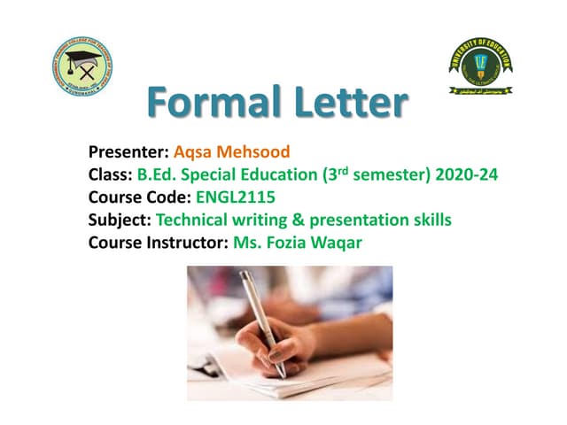 Letter and its types (letter writing) | PPTX