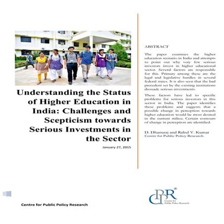 The issues and challenges in Higher Education Sector in India | PDF