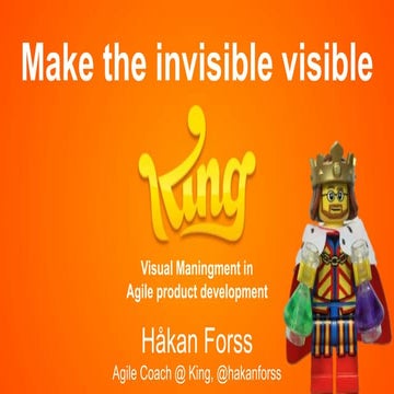 Make the invisible visible - Visual management in agile product ...